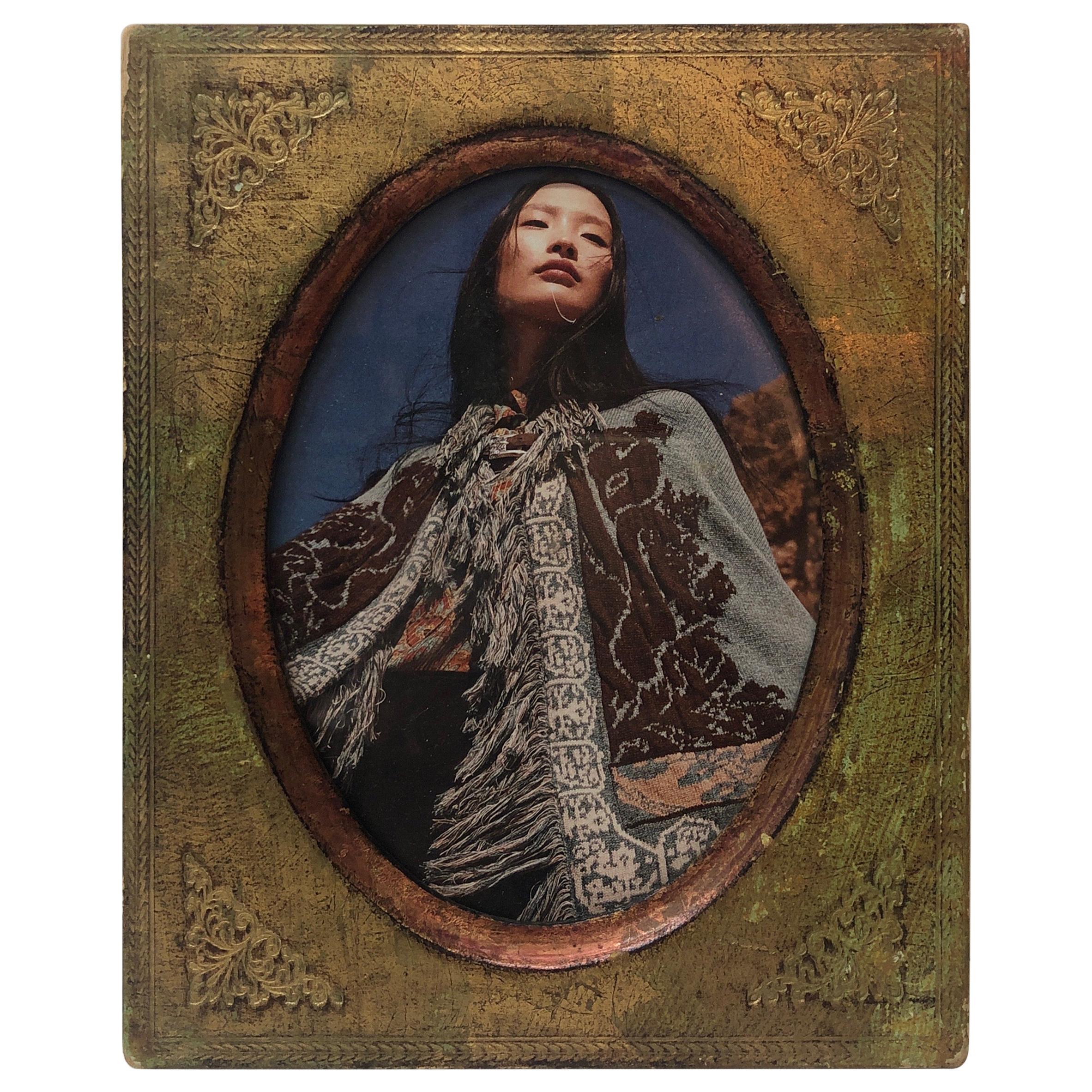 Patinated Bronze Leaf Frame For Sale at 1stDibs