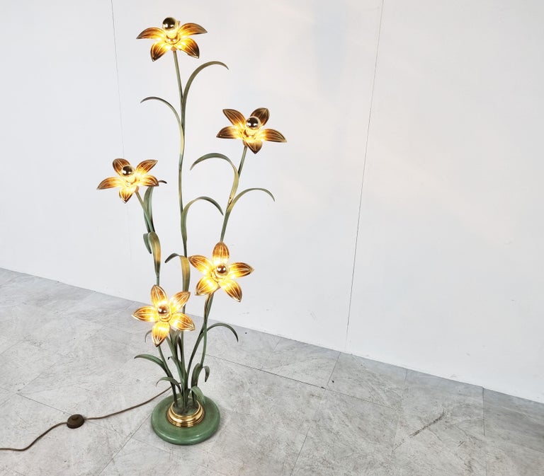Vintage Flower Floor Lamp 1970s at 1stDibs
