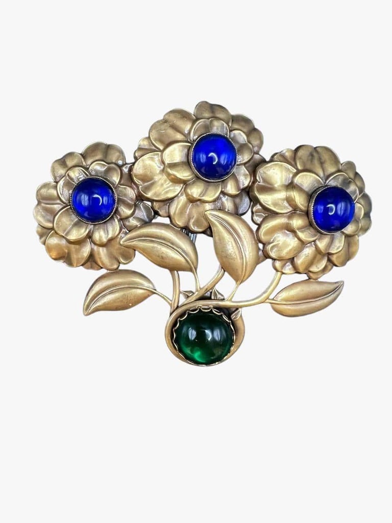 Vintage Flowers Massive Joseff of Hollywood Brooch, 1950s For Sale at ...
