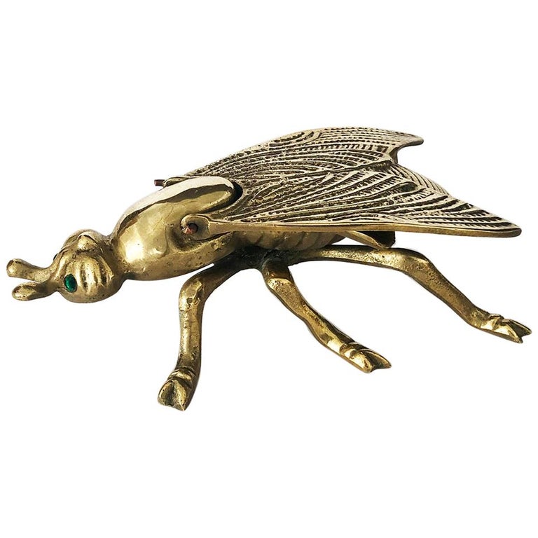 Vintage Fly Ashtray in Brass, 1950s at 1stDibs