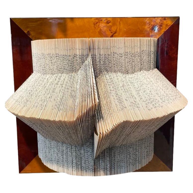 Rust and Cream Painted Folded Vintage Book Sculpture, Italy ...