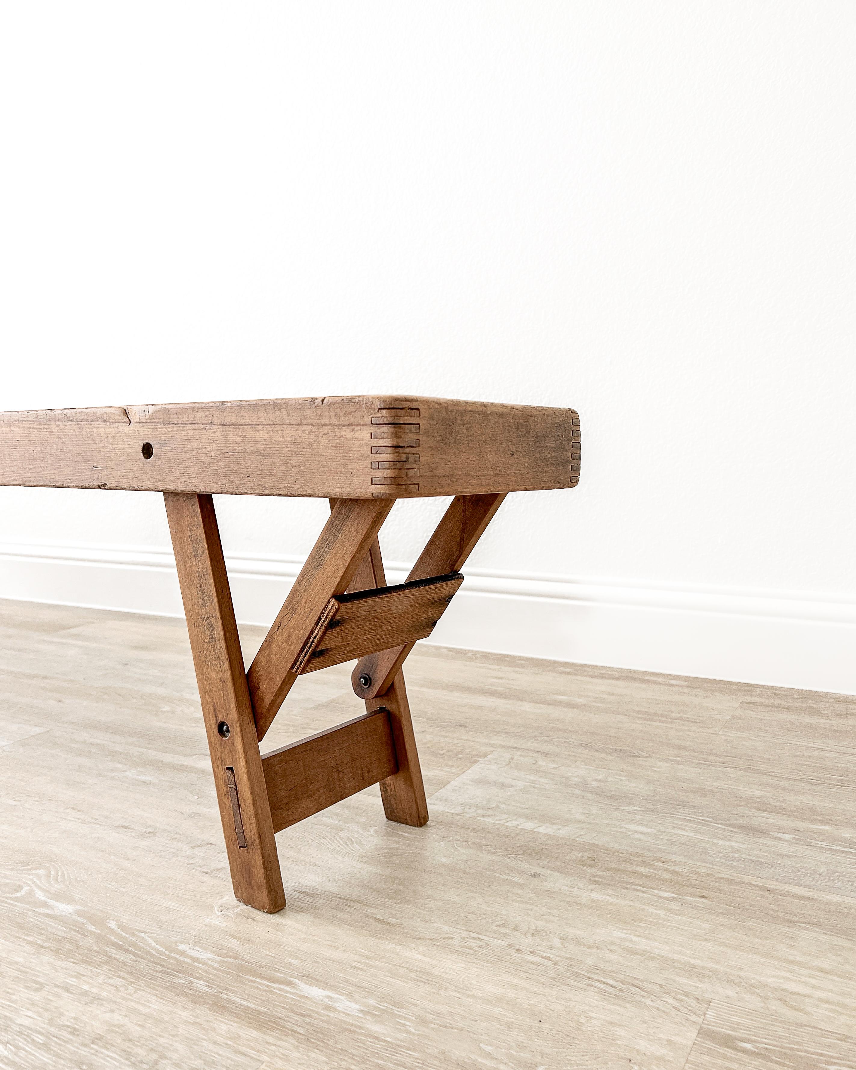Vintage Folding Bench For Sale at 1stDibs