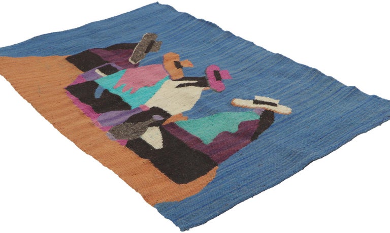 Vintage Folk Art Ecuadorian Tapestry with Olga Fisch Style For Sale at ...