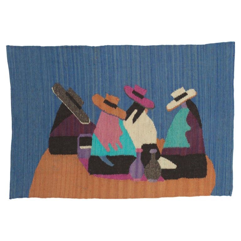 Vintage Folk Art Ecuadorian Tapestry with Olga Fisch Style For Sale at ...