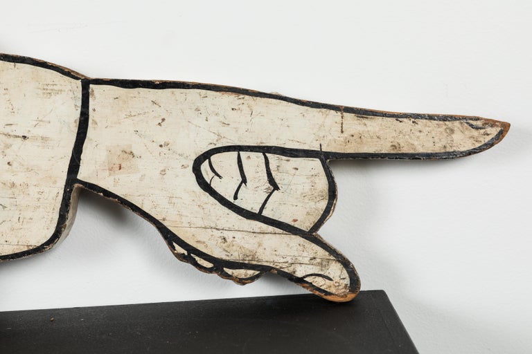 Vintage Folk Art Men at Work Sign Wood Trade Sign at 1stDibs