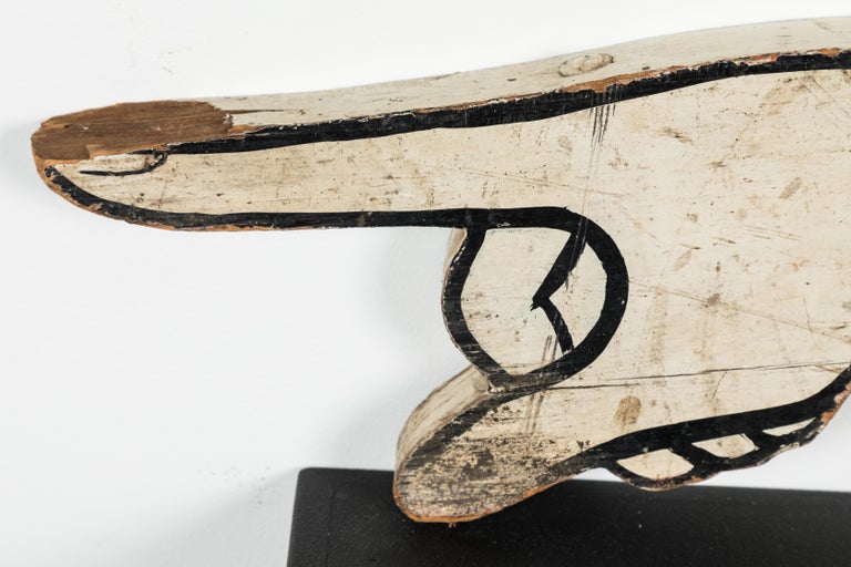 Vintage Folk Art Men at Work Sign Wood Trade Sign at 1stDibs