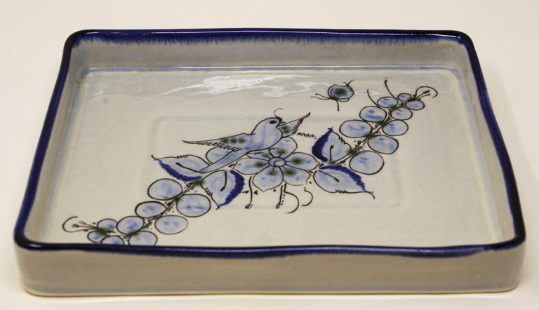 Vintage Folk Art Tonala Pottery Handcrafted Rectangular Tray For Sale ...