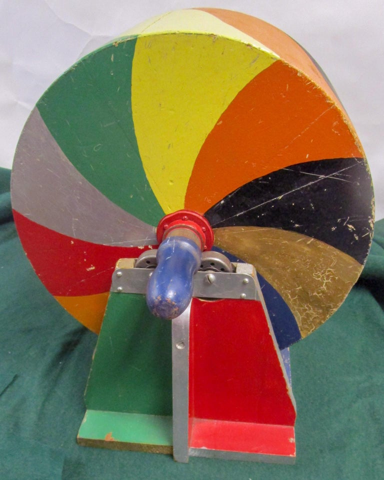 Vintage Folk Art Wooden Raffle Drum Lottery Ticket Spinner with Orginal ...