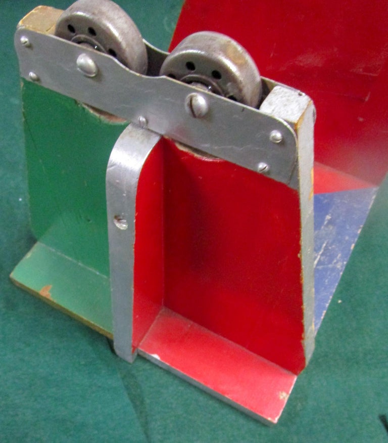 Vintage Folk Art Wooden Raffle Drum Lottery Ticket Spinner with Orginal ...