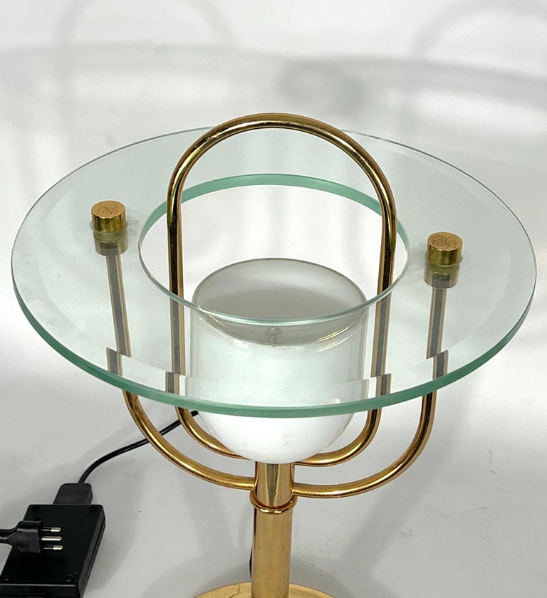 Vintage Fontana Arte Style Table Lamp from 70s For Sale at 1stDibs