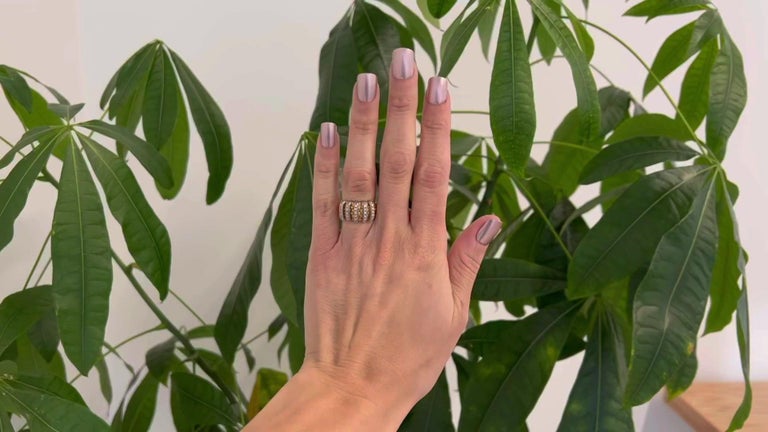 Vintage Fope Italy Diamond 18 Karat Gold Panorama Ring For Sale at 1stDibs