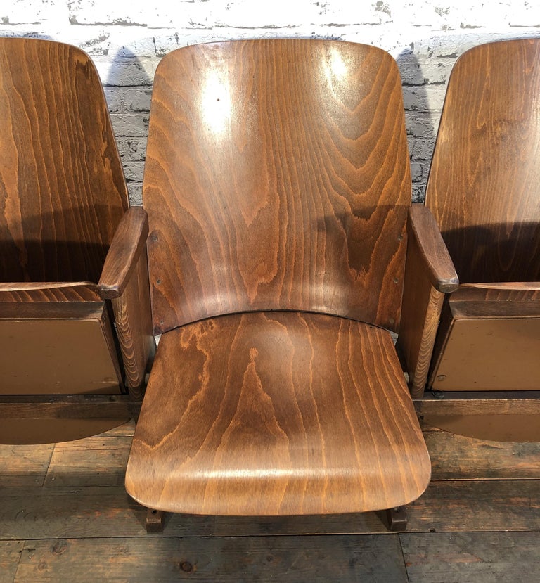 Vintage Four-Seat Cinema Bench from Ton, 1960s For Sale at 1stdibs