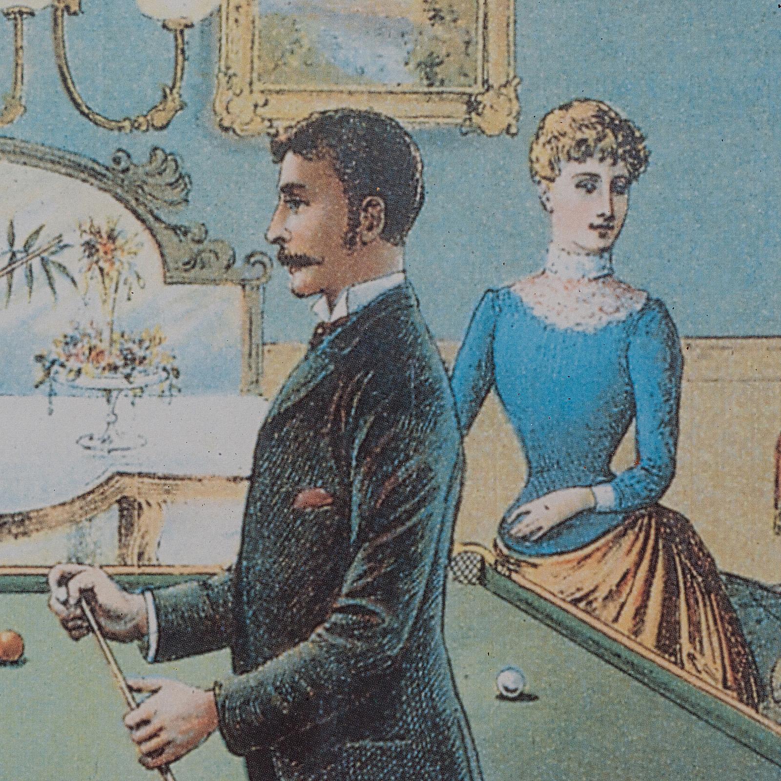 Vintage Framed Advertisement, English, Billiards, Snooker Interest ...