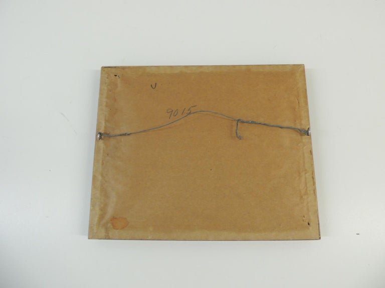 Vintage Framed Tapestry Depicting "Bodegon" on Black and Gold Frame at ...