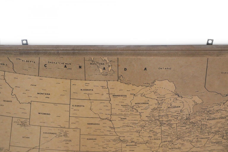 Vintage Framed United States Map For Sale at 1stDibs | united states ...