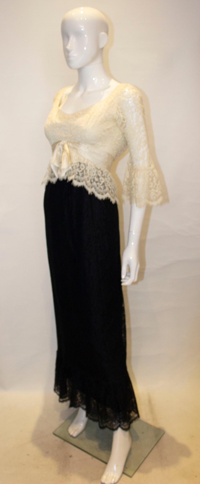 Vintage Frank Usher Lace Dress at 1stDibs
