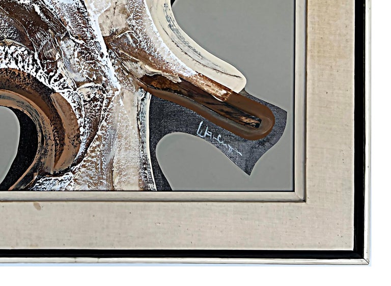 Vintage Frank Walcutt Mixed Media Abstract Painting, 1970s For Sale at ...