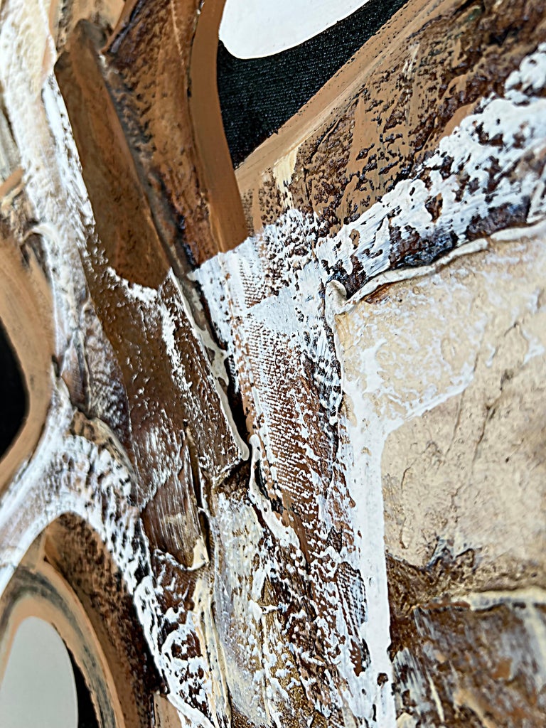 Vintage Frank Walcutt Mixed Media Abstract Painting, 1970s For Sale at ...