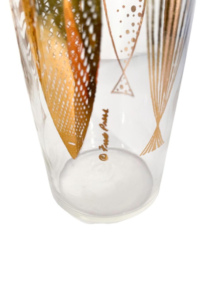 Vintage Fred Press, Tom Collins Glasses, Clear with Gold Fish For Sale ...