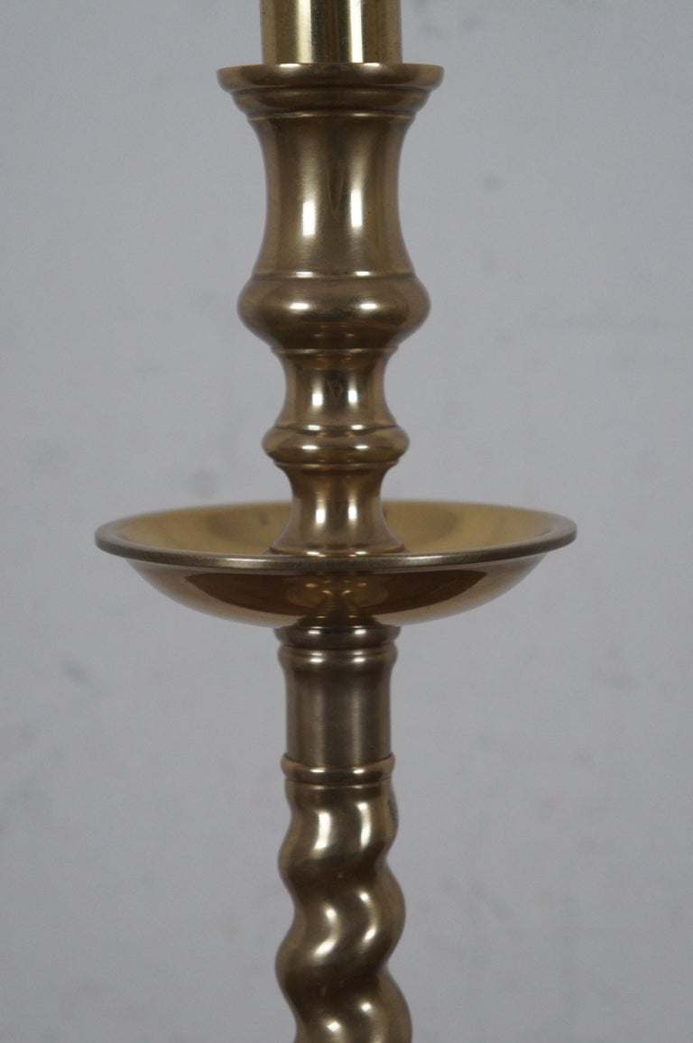 Vintage Frederick Cooper Brass Barley Twist Altar Candlestick Buffet ...