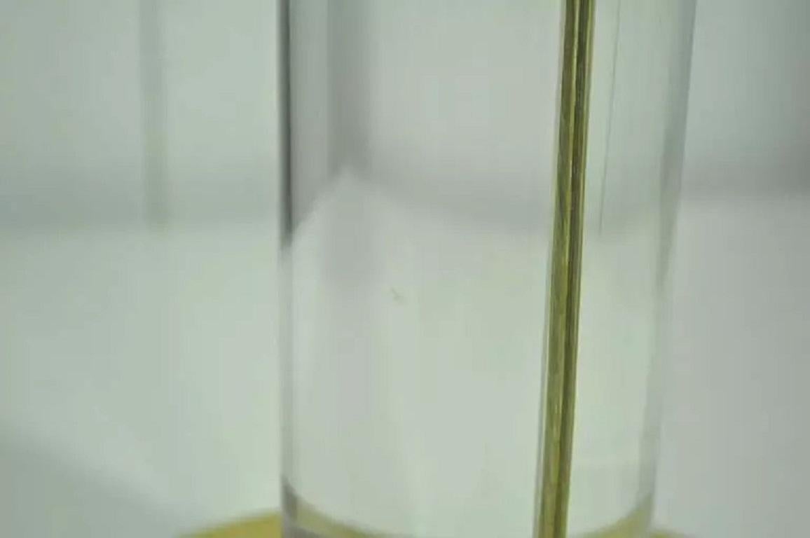 Vintage Frederick Cooper Lucite and Brass Column Table Lamp after Karl ...