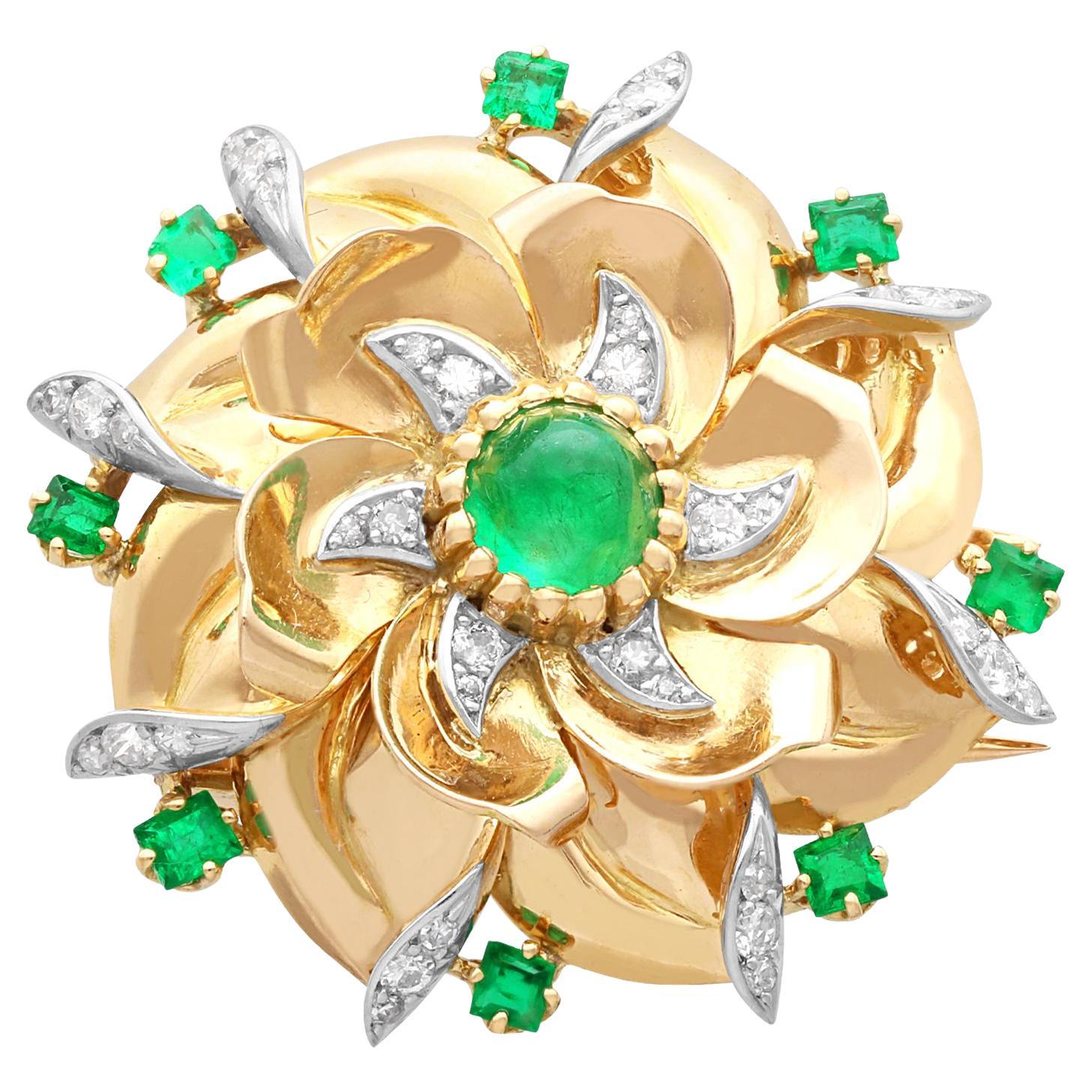 Multi-Gemstone and 18k Yellow Gold 'Bird' Brooch - Vintage French Circa ...