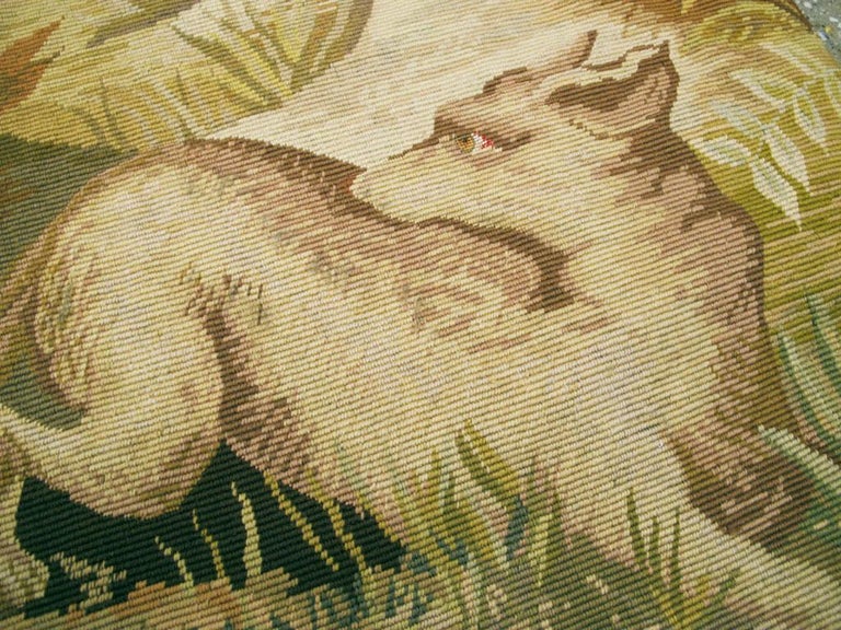 Vintage French Aesopian Tapestry For Sale at 1stDibs