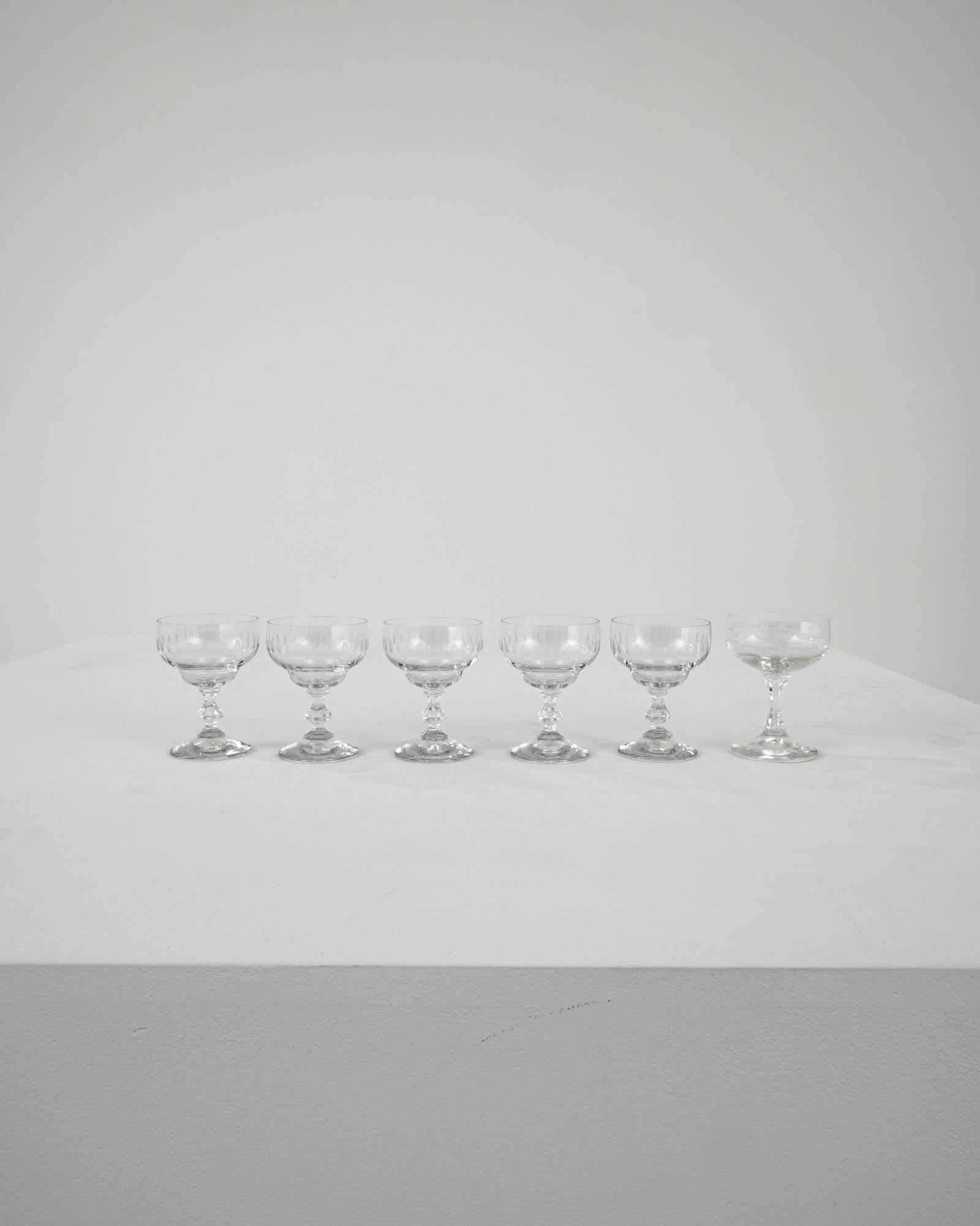 Vintage French Aperitif Glasses, Set of Six at 1stDibs