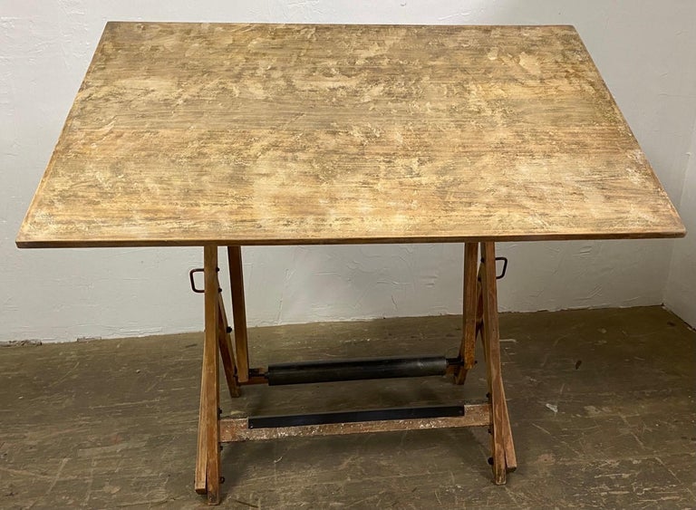 Vintage French Architect's Drafting Table at 1stDibs