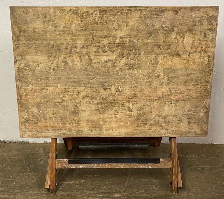 Vintage French Architect's Drafting Table at 1stDibs