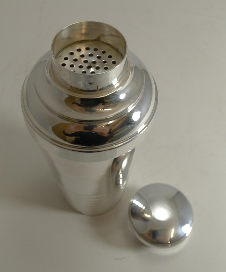 Vintage French Art Deco Silver Plated Cocktail Shaker, circa 1930 at ...
