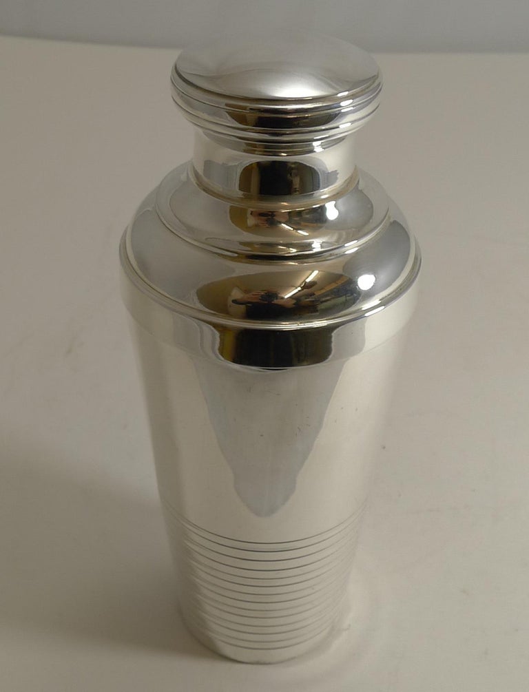 Vintage French Art Deco Silver Plated Cocktail Shaker, circa 1930 at ...