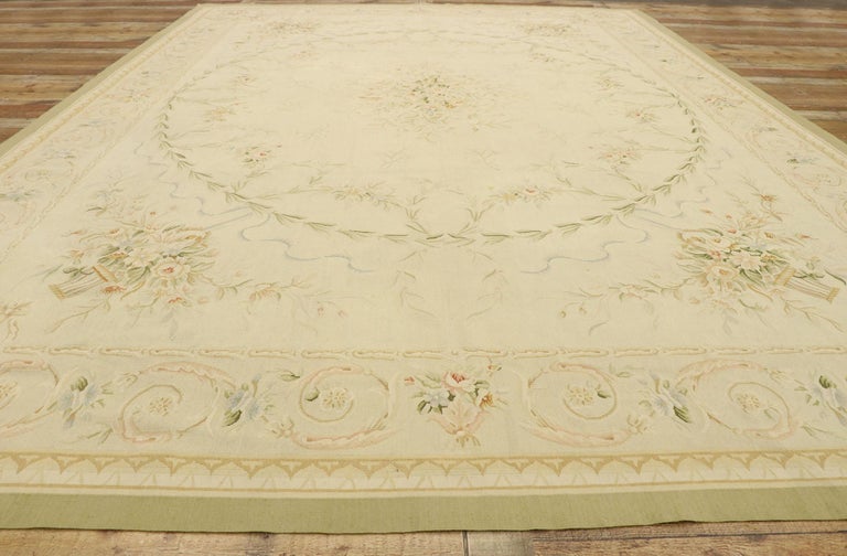 Vintage French Aubusson Chinese Area Rug with Chintz Victorian Style at ...