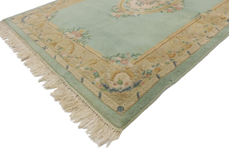 Vintage French Aubusson Style Rug with French Rococo Georgian Style at ...