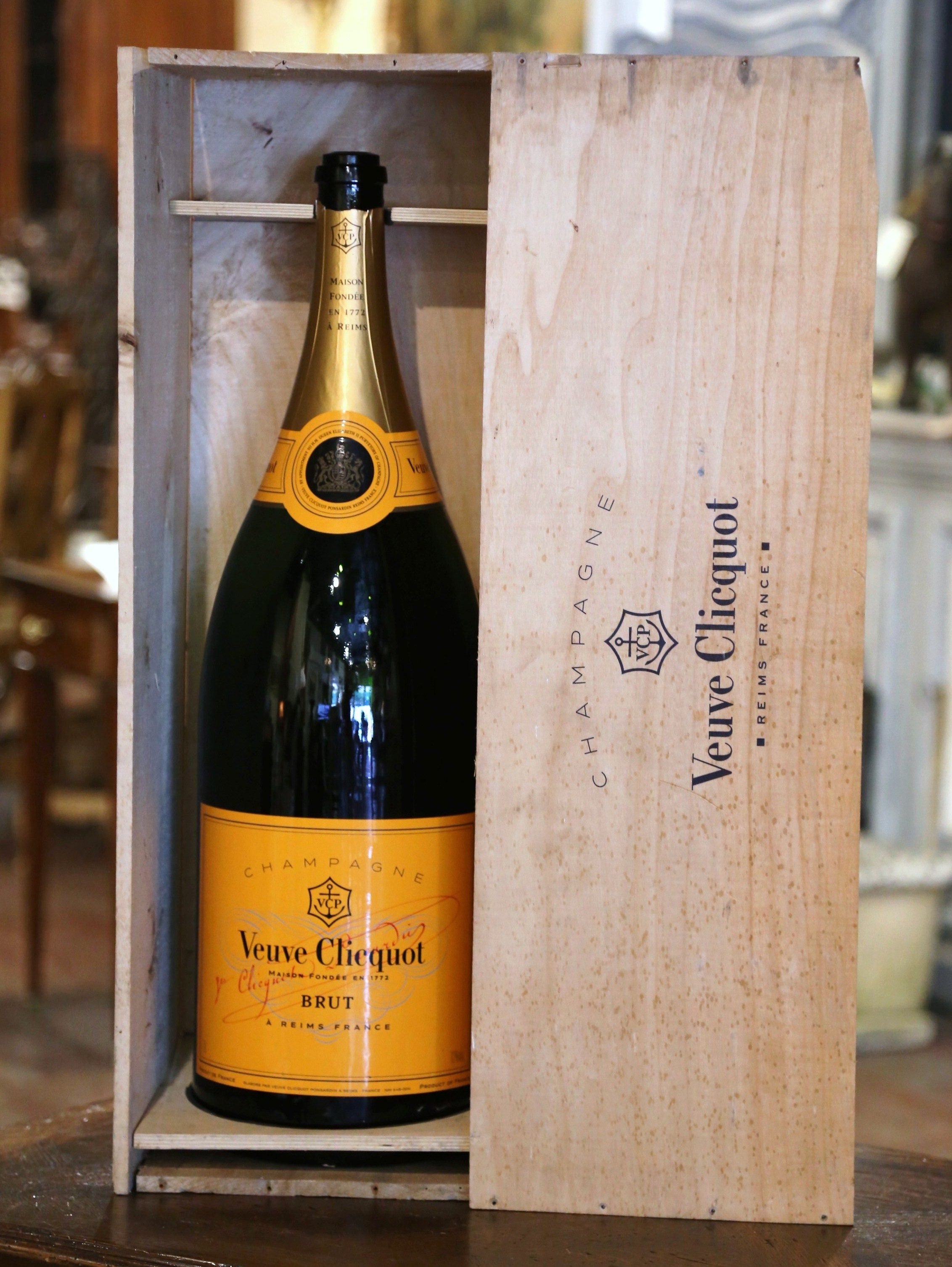 Vintage French Balthazar "Veuve Clicquot" Champagne Bottle in Original ...