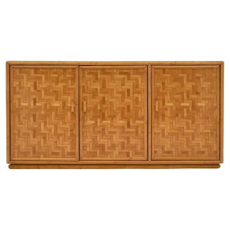 Vintage French Bamboo Buffet For Sale at 1stDibs