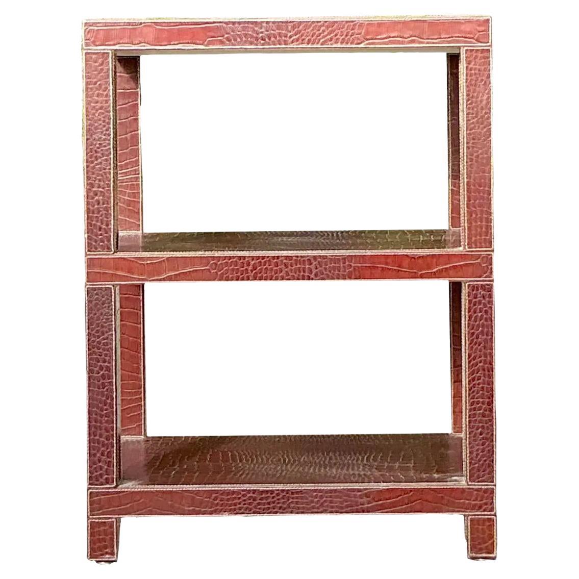 Vintage French Boho d.c. And Company Stamped Croc Side Table For Sale ...