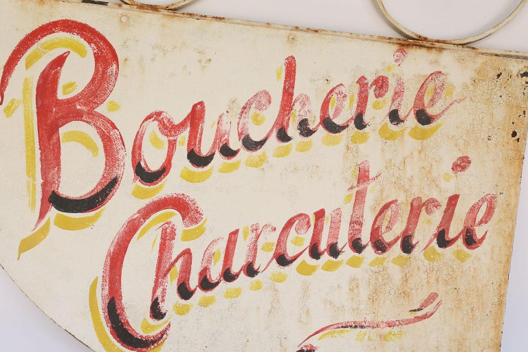 Vintage French Boucherie Charcuterie Shop Sign For Sale at 1stDibs ...