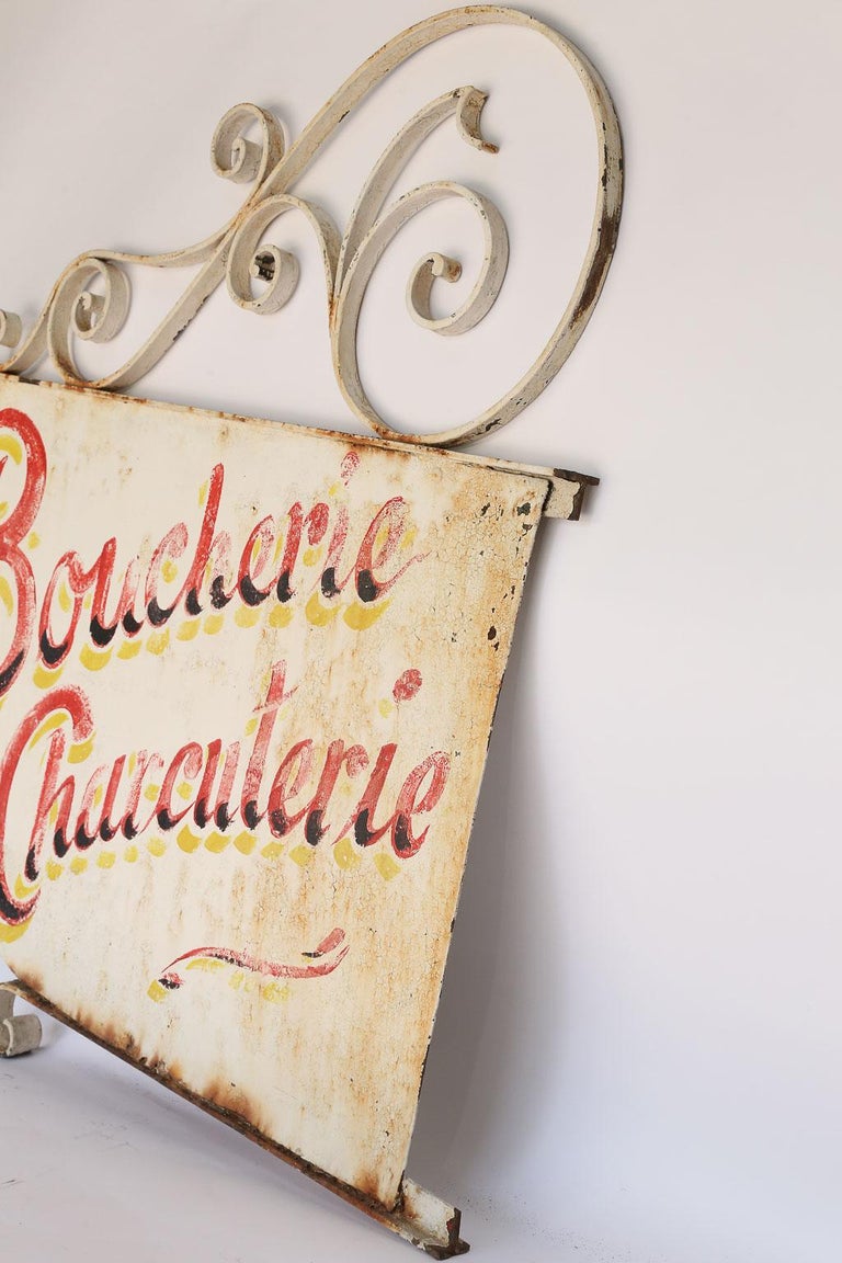 Vintage French Boucherie Charcuterie Shop Sign For Sale at 1stDibs ...