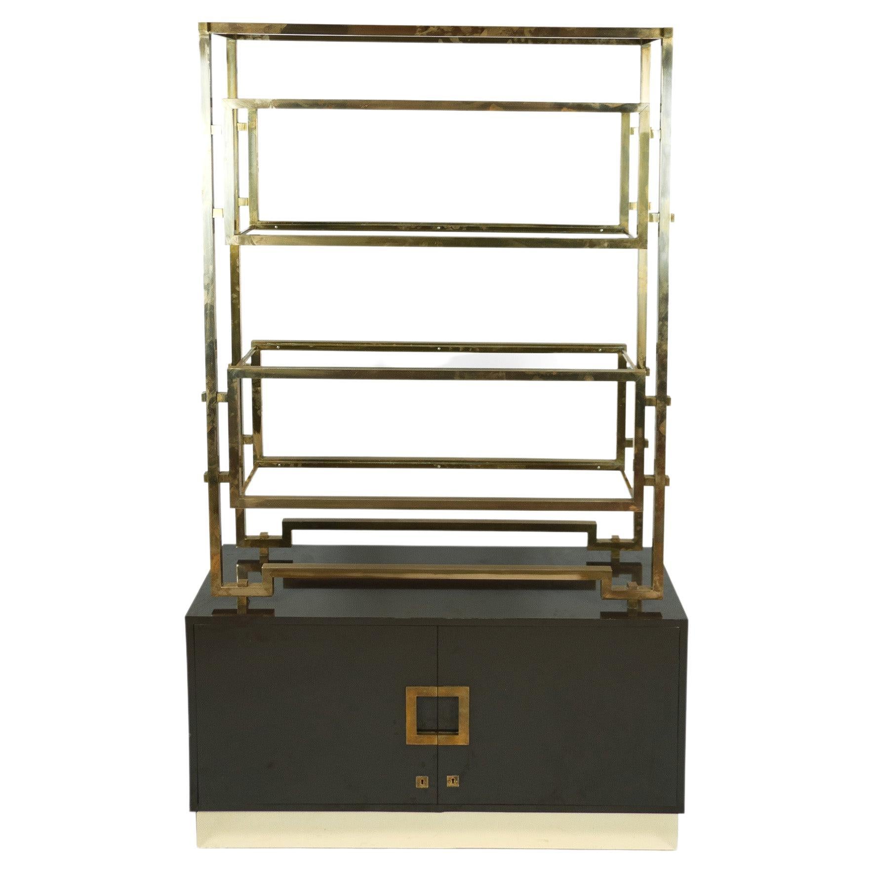 Vintage French Brass Shelf by Guy Lefevre for Maison Jansen, 1970s at ...