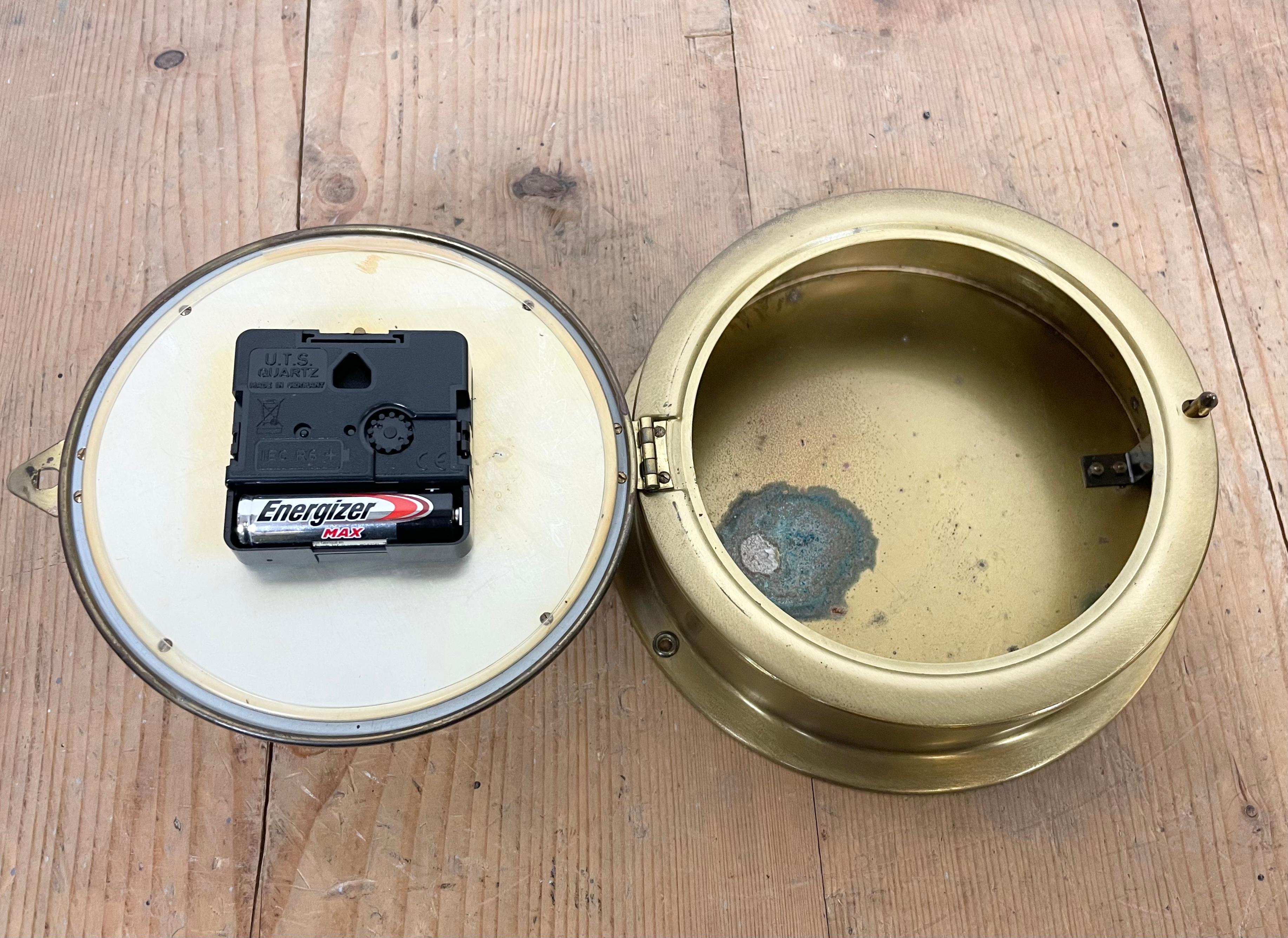 Vintage French Brass Ships Clock from Vedette, 1950s at 1stDibs ...