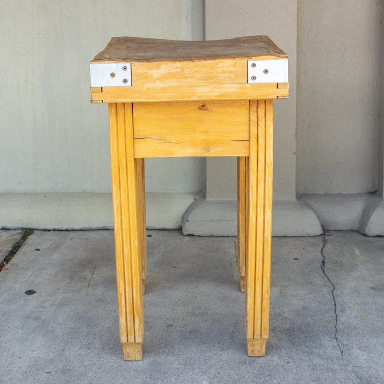Vintage French Butcher Block Table with Drawer at 1stDibs | butcher ...
