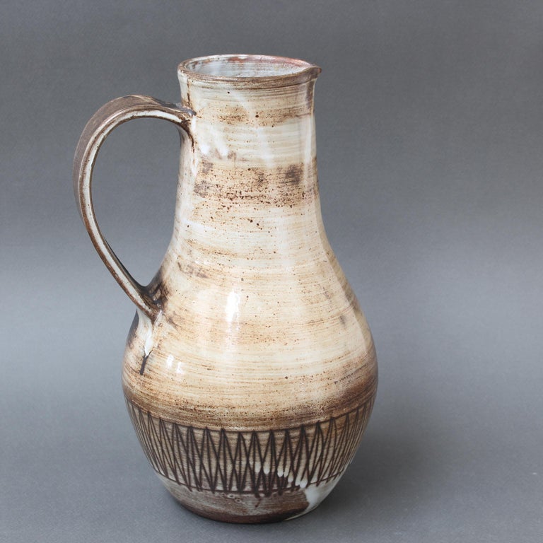 Vintage French Ceramic Pitcher by Jacques Pouchain, Atelier Dieulefit ...