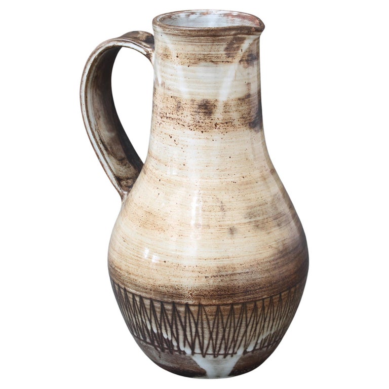 Vintage French Ceramic Pitcher by Jacques Pouchain, Atelier Dieulefit ...