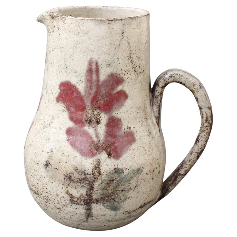 Vintage French Ceramic Pitcher by Le Mûrier 'circa 1960s' at 1stDibs