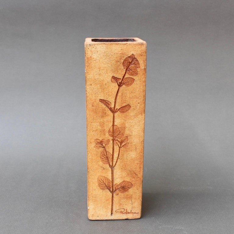 Vintage French Ceramic Vase by Raymonde Leduc 'circa 1960s' at 1stDibs