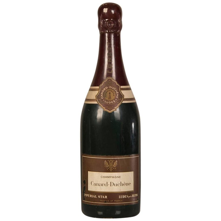 Vintage French Champagne Bottle Advertising Prop for Bistro France ...