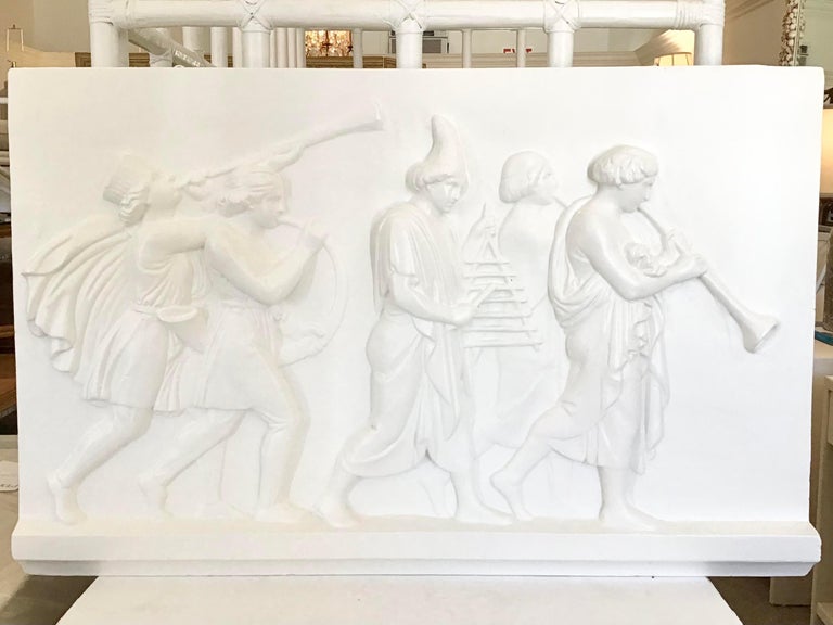 Vintage French Classical Plaster Frieze with Figures For Sale at 1stDibs