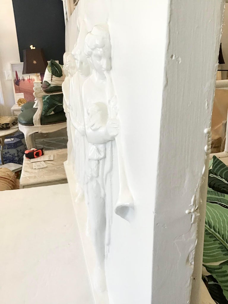 Vintage French Classical Plaster Frieze with Figures For Sale at 1stDibs