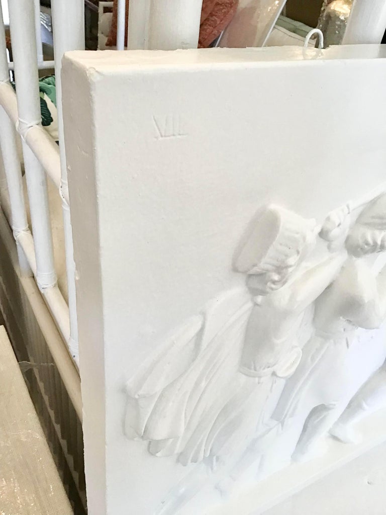 Vintage French Classical Plaster Frieze with Figures For Sale at 1stDibs
